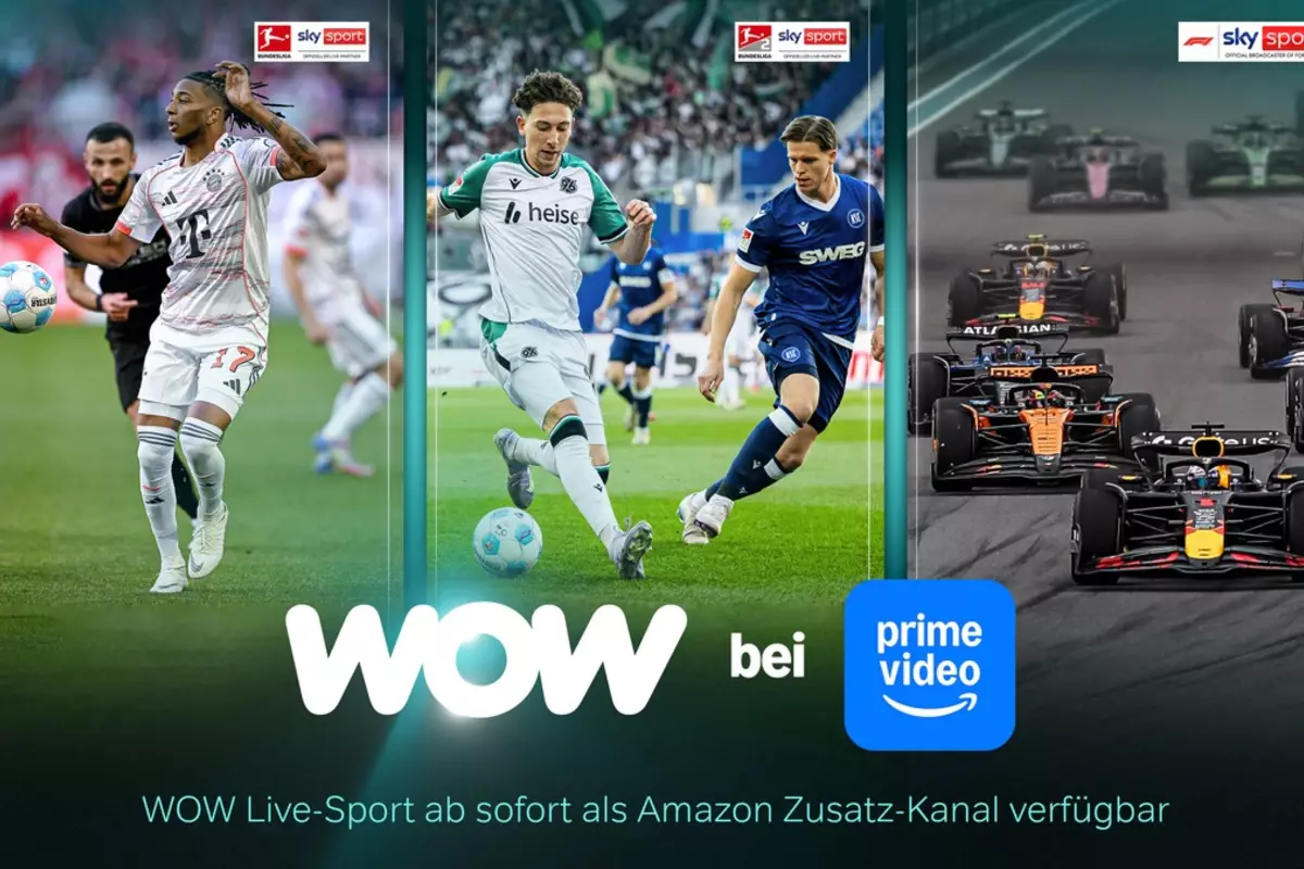 WOW Live-Sport ab sofort als Prime Video Zusatz-Kanal verfügbar