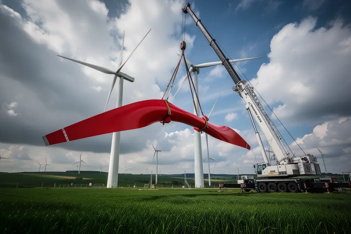 Vestas: Rote Rotorblätter seit 15. Mai im Test