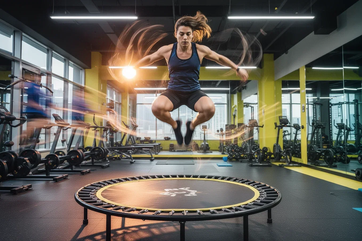 Jumping Fitness: 800 Kalorien pro Stunde auf dem Trampolin