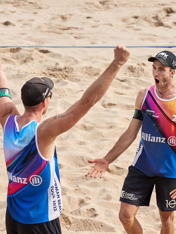 Nils Ehlers und Clemens Wickler stehen bei der Beach-WM ebenso im ...