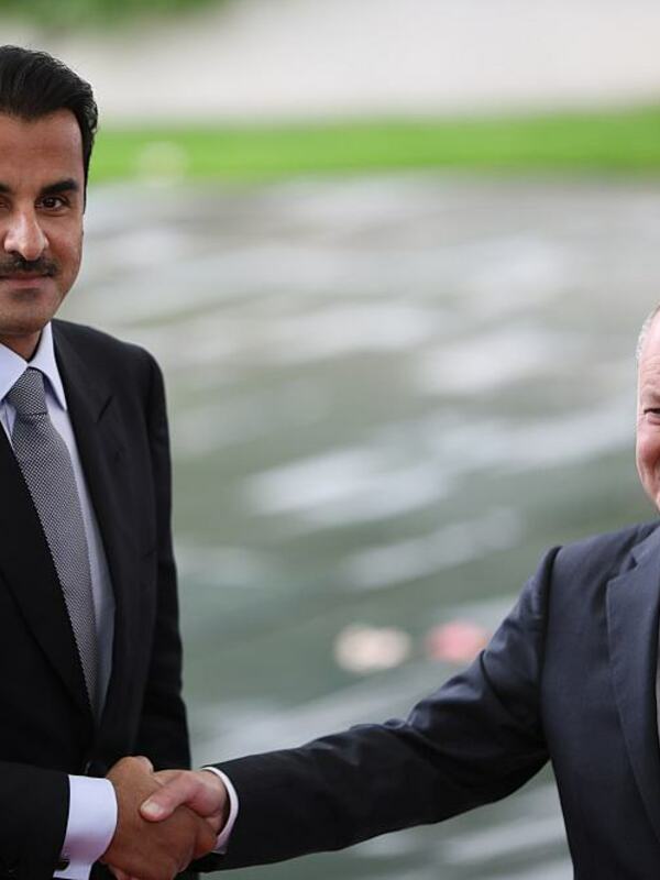 Der Emir von Katar, Tamim bin Hamad Al Thani, ist am Donnerstagmittag ...