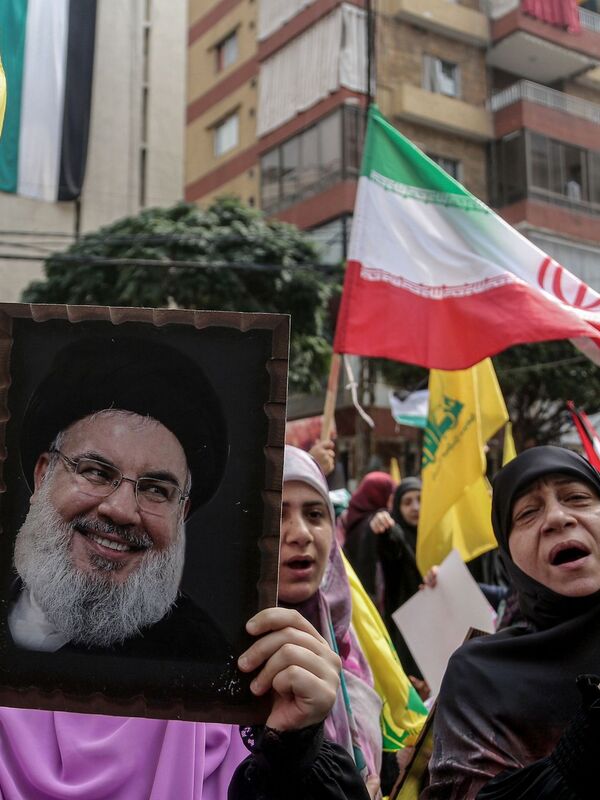 Mit Spannung wird im Libanon eine von Hisbollah-Chef Hassan Nasrallah ...