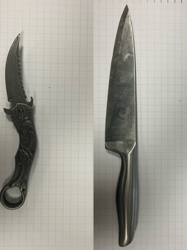 BPOL NRW: Bundespolizei stellt 35-Jährigen mit Messern BPOL NRW: Bundespolizei stellt 35-Jährigen mit Messern