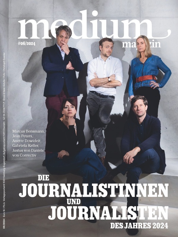 Berlin - Die Fachzeitschrift medium magazin zeichnet das Correctiv-Team Marcus Bensmann, Justus von
